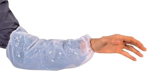 Manchette en polyéthylène opaque avec élastique - épaisseur 20µm ...
