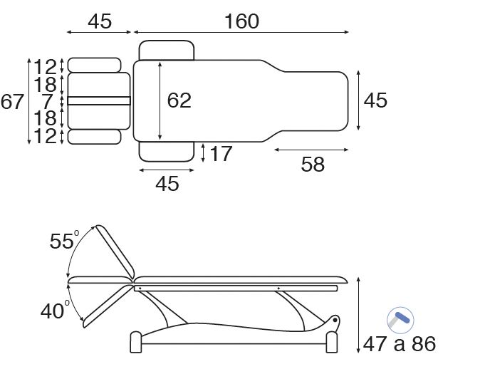 Table hydraulique ostéo Ecopostural 3764C à 2 246,99